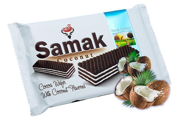 Samak Coconut Wafers 110gm Pack(12pcs pack) | Daraz.pk
