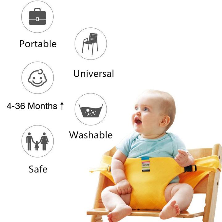 Portable Baby Highchair Safety Harness Strap Anti Slip Waist Belt ...