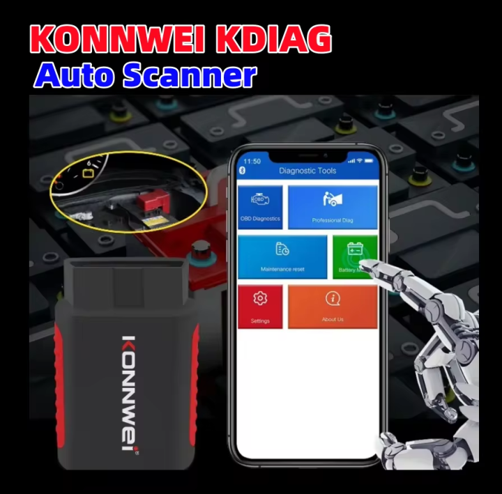 KONNWEI KDIAG Full System OBD2 Car Diagnostic Tool Reset SAS EPB ...