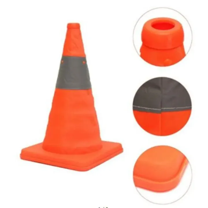 Folding Traffic Cone Multi Purpose Pop Up Reflective Safety Cone Soft ...