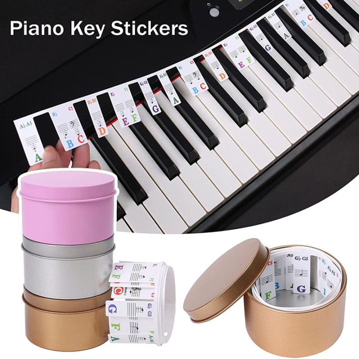 61 Keys 88 Keys Removable Piano for KEY Labels Piano Keyboard Stickers ...