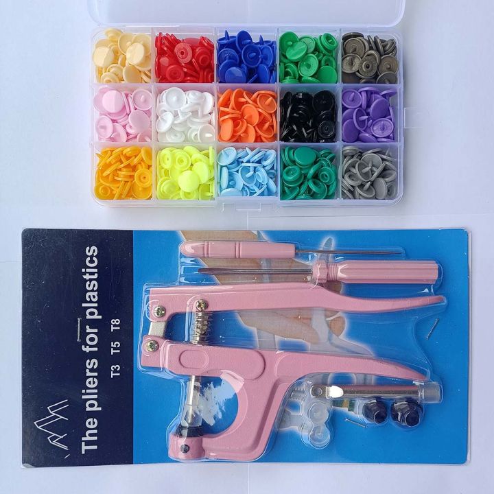 T5 Resin Snap Buttons Set Snaps U Shape Fastener Snap Pliers Buttons ...