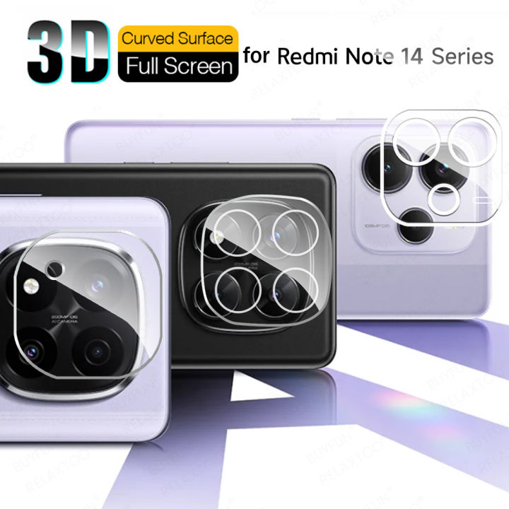 1/2/3Pcs Tempered Glass Camera Cover For Xiaomi Redmi Note 14 Pro ...