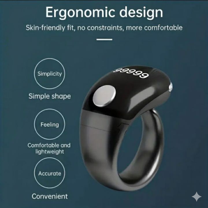 New Smart Zikr Digital Tasbih Counter Ring 2026 Model/OLED Display Zikr ...