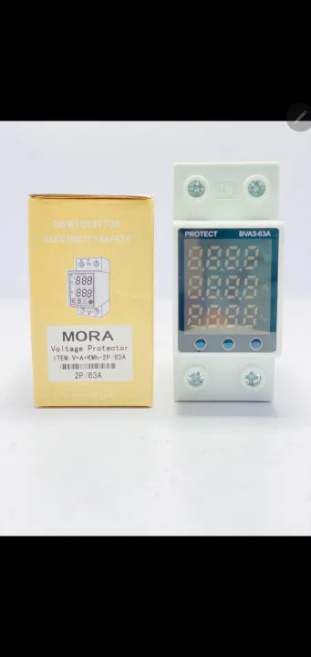 Voltage & ampere protector 220 volt , 2pole 3 line display | Daraz.pk
