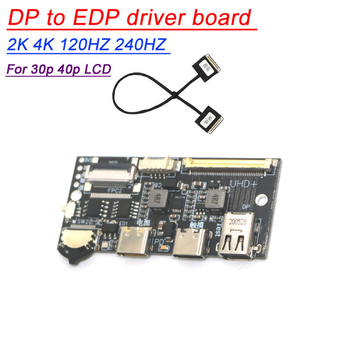 4K 120HZ DP to EDP driver board Signal Adapter 2K 144HZ 165HZ 240HZ FOR ...
