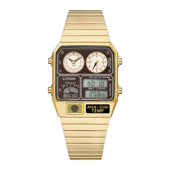 MENS QUARTZ MULTI FUNCTION DIGITAL/ANALOGUE JG2103-72X CITIZEN ANA DIGI TEMP GOLD WATCH | Daraz.lk