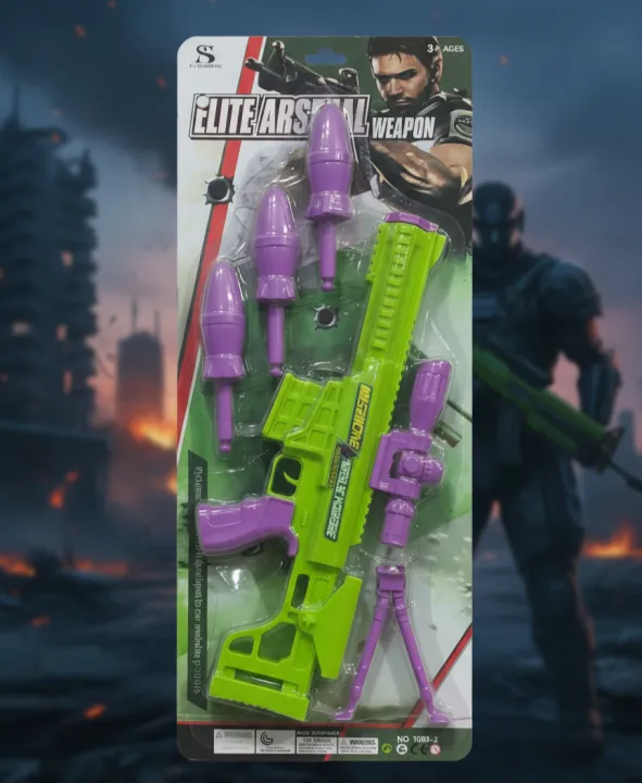 Elite Arsenal Weapon Toy Gun with Rocket Launcher & Scope - Kids ...