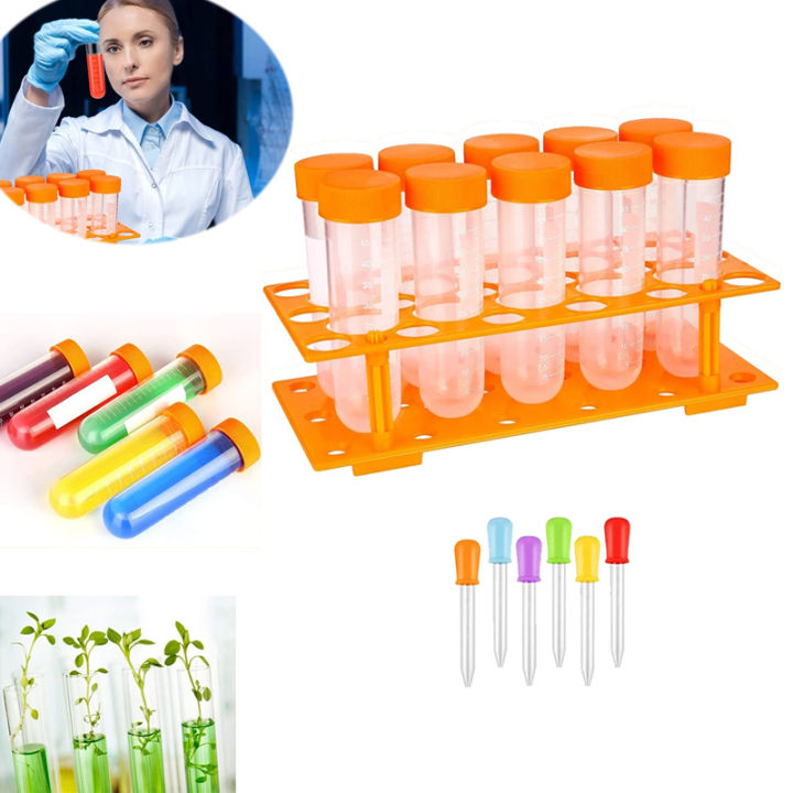 Kids Plastic Test Tubes Droppers Learning Education Primary Science ...