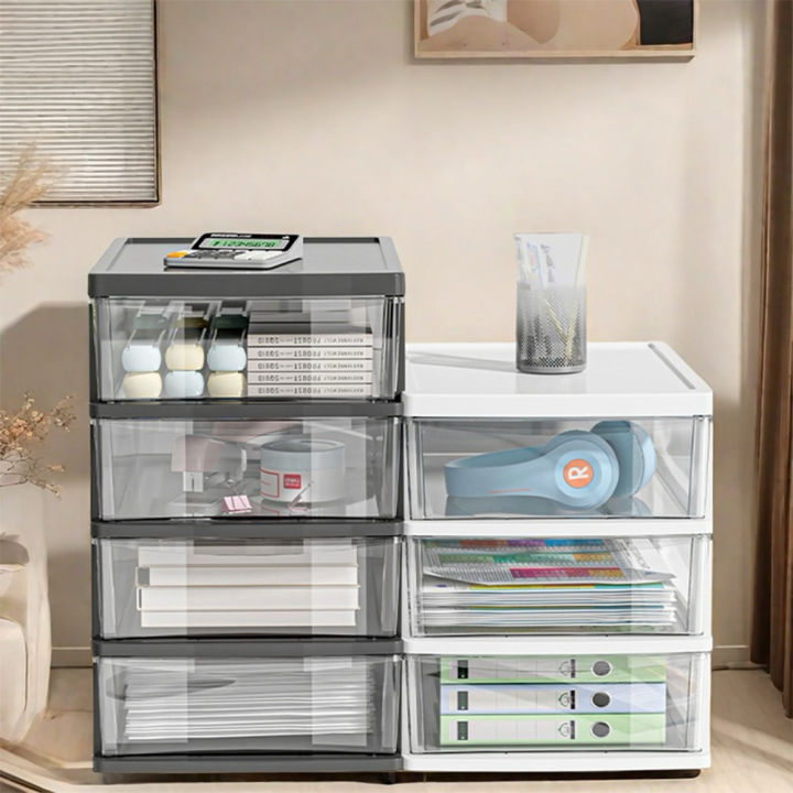 2-6 Layers small Desktop Storage Box with Drawer Heightened Table ...