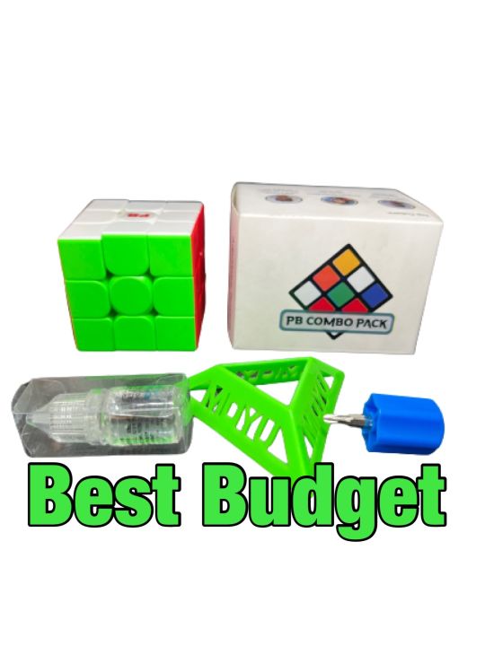 Rubik’s Cube Combo pack 3x3 cube lubricant stand screw driver | Daraz ...