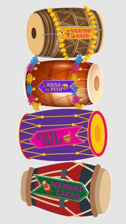 Handcrafted Decorative Dolki Toppers for Mehndi & Wedding Events | Daraz.pk