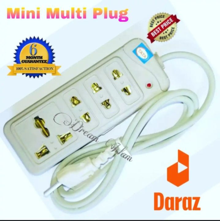MULTI PLUG MINI MULTI PLUG SOCKET FOR TRAVEL 1/2 FEET LONG CABLE ...
