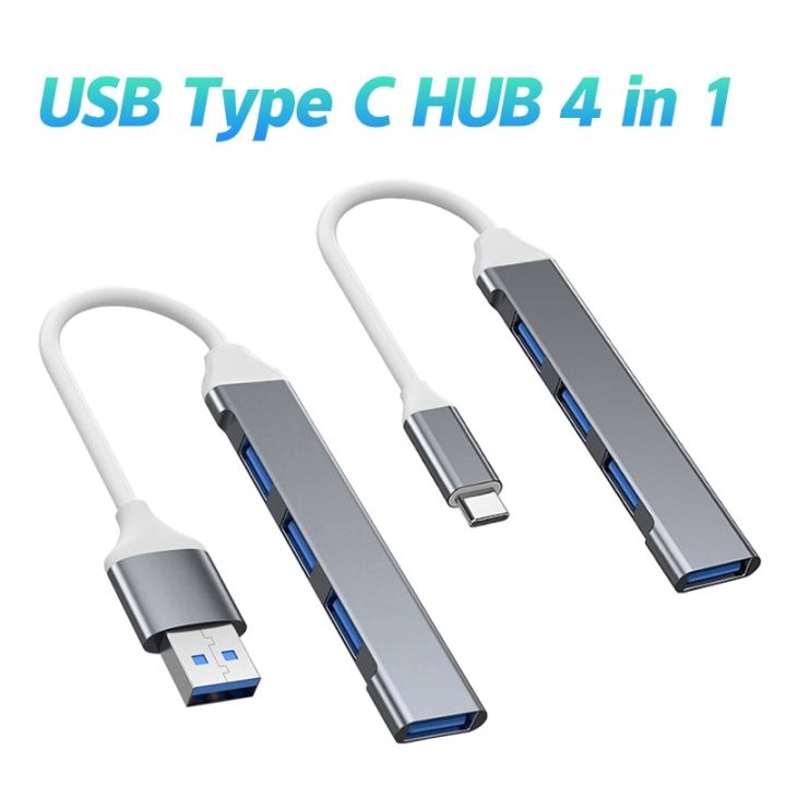 Mini USB Type C Hub 4Port Adapter USB3.1Multi Splitter 4in1 Docking ...