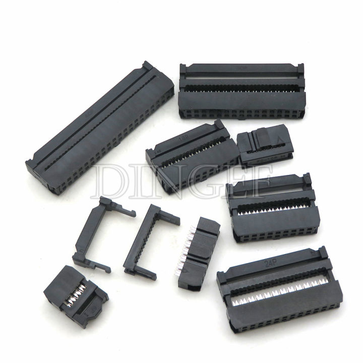 5PCS FC 6P 8 10 12 14 16 18 20 24 26 30 34 40 50 Pin 2.54mm Pitch Female IDC Socket Connector ...
