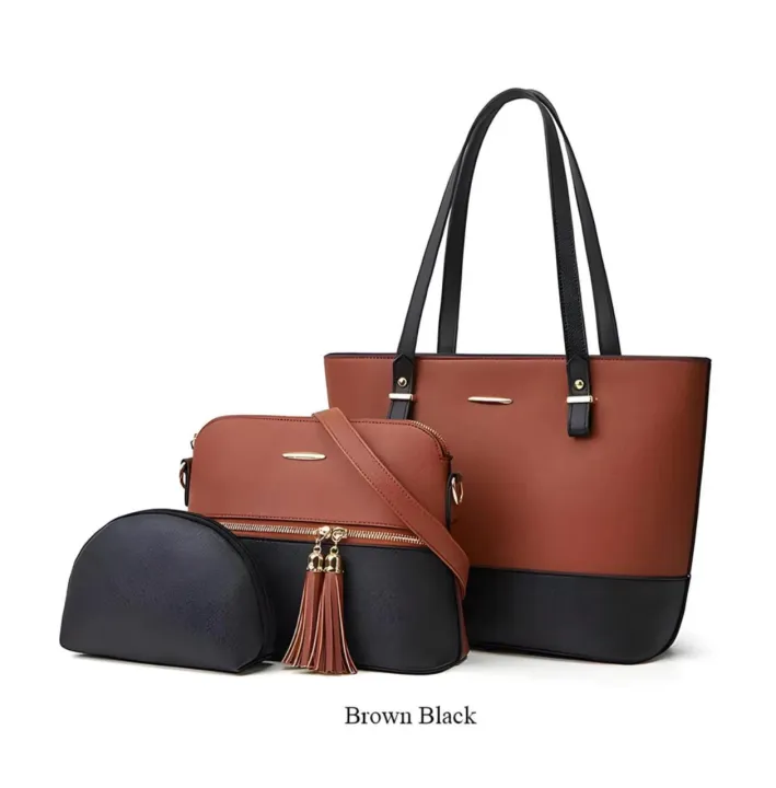 3 piece bags as the pictures show (Large bag + medium shoulder bag ...
