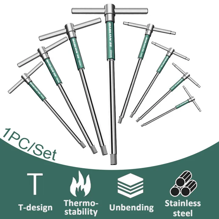 T/L Torx Screwdriver 2/2.5/3/3.5/4/4.5/5/6/8/10mm T-shaped Allen Hex ...