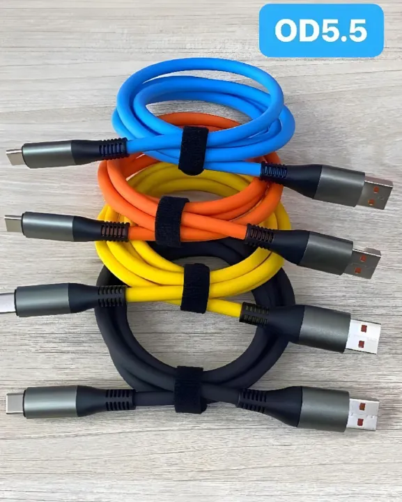 120W Liquid Silicon Fast Charging Data Cables For Lightning -- Type-C ...