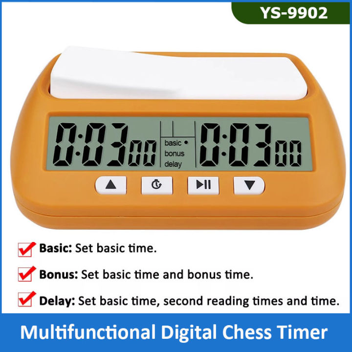 YS-902/YS-9901 Professional Chess Clock Count Up Down Multifunctional Digital Chess Timer Board ...