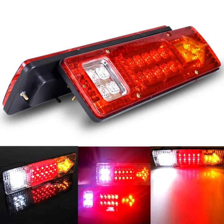 High Brightness Mulfunctions LED Truck Tail Rear Lamps Lights W/Brake ...