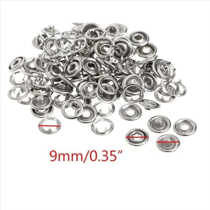 9.5mm Press studs Pliers 9.5mm Metal Sewing Prong Ring buttons clip ...