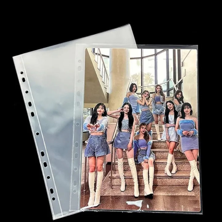 Binder Refill Clear Photo Album Pages 11-Hole A4 Photocards Sleeves ...