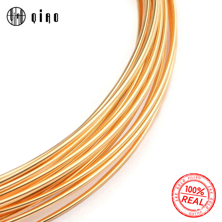 One meter 0.25/0.41/0.64/0.8mm half hard Gold filled beading wire metel ...