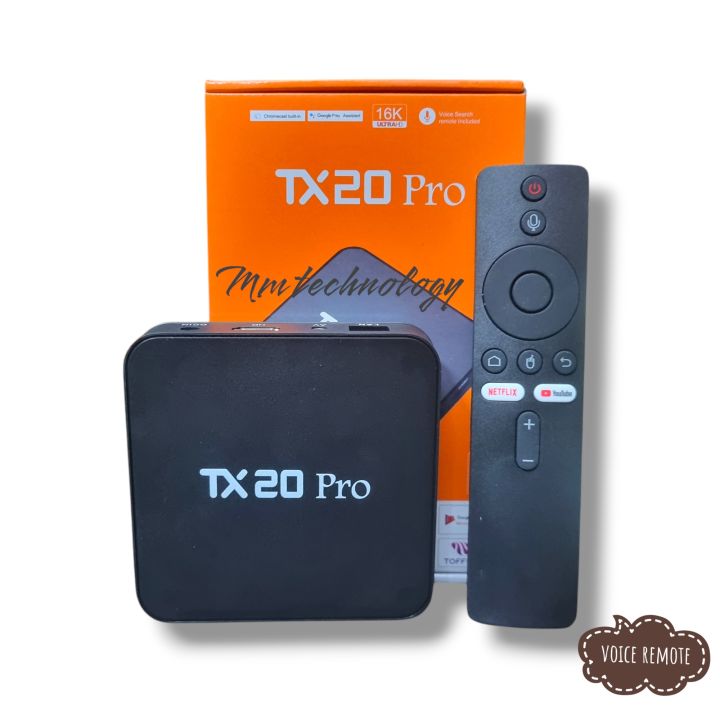 TX20 Pro 12K ULTRA HD (16-256GB)Smart TV Box Voice Remote, Bluetooth, Free Dish Channel Warranty ...