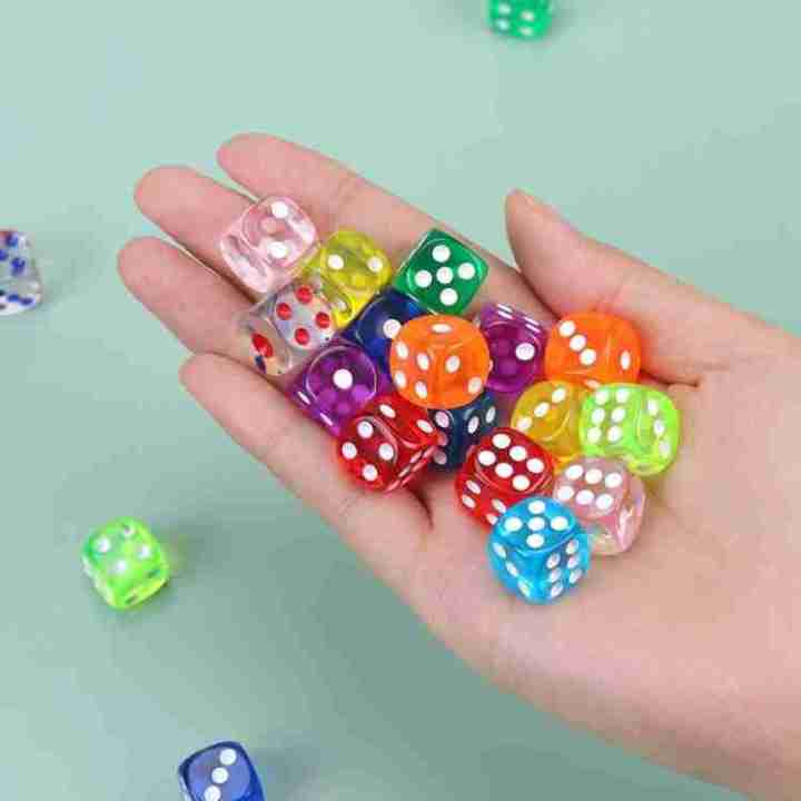 Ludo Dice Crystal plastic Mix Color Single piece | Daraz.pk