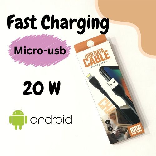 Original Charging Cable for Android- Micro USB - 4.0 Amp - Fast ...