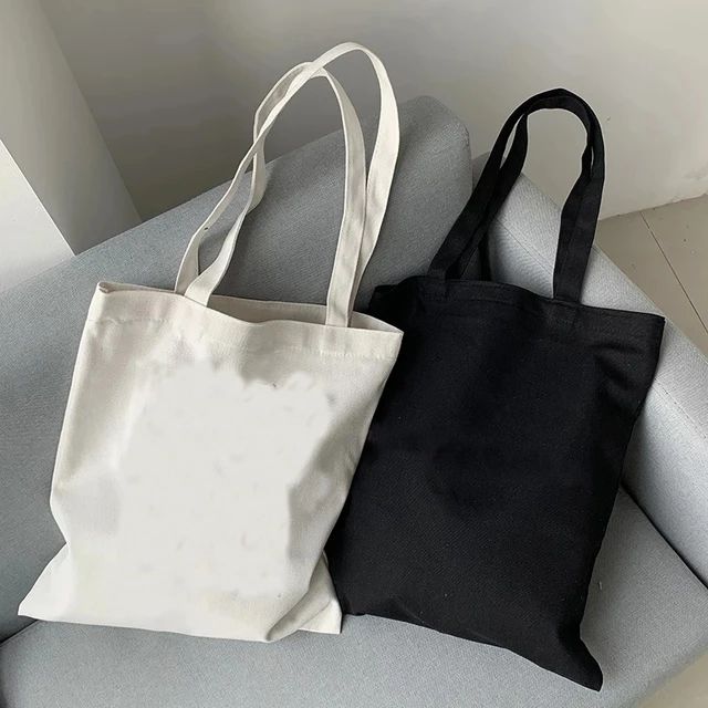 "Women's Canvas Cotton Tote Bag - Eco-Friendly Plain Shoulder Bag for ...
