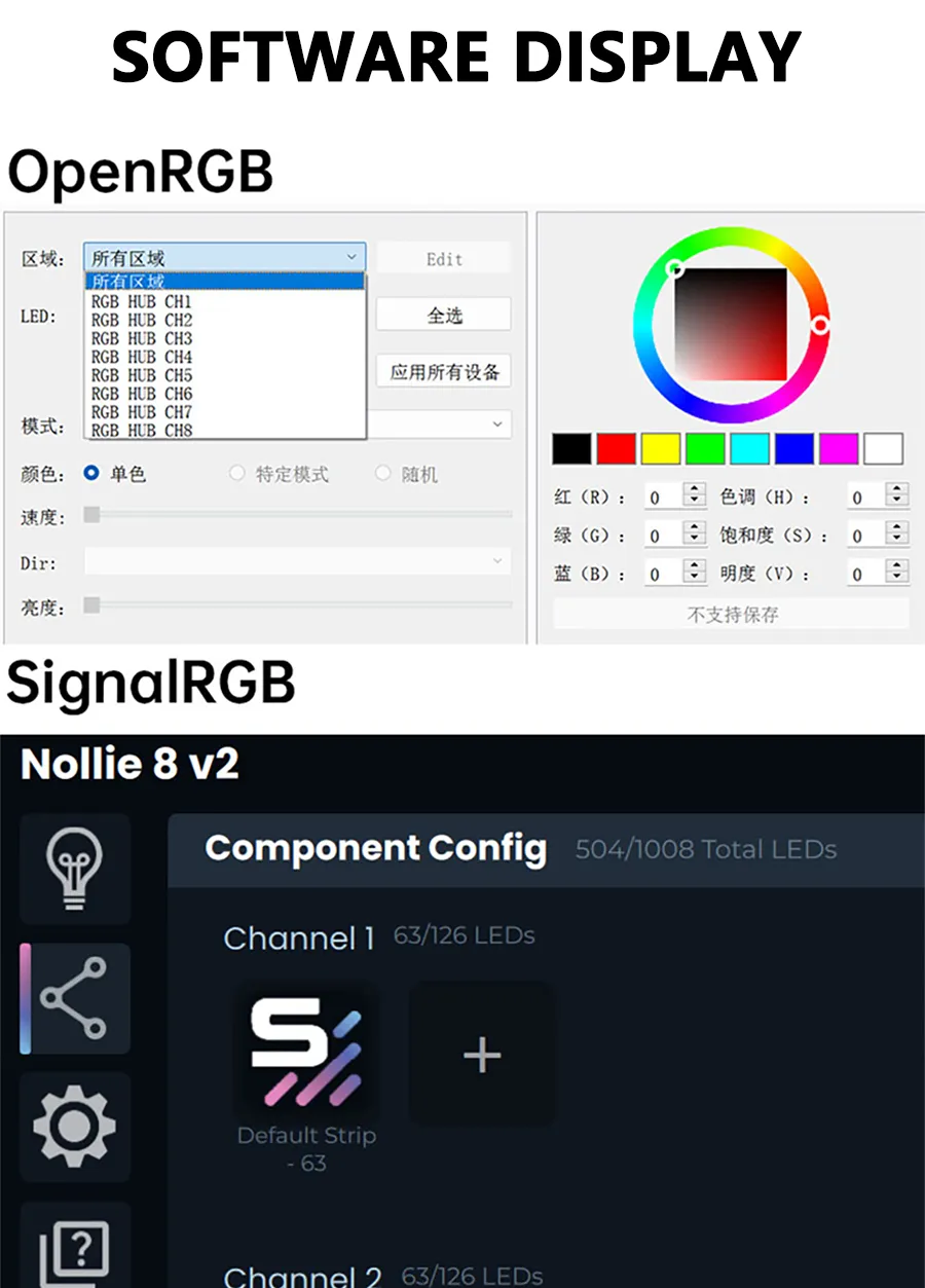 Nollie SignalRGB OpenRGB Universal 5V 3PIN ARGB Asynchronous Controller ...
