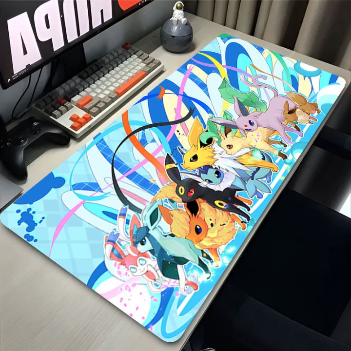 Japan Anime Mouse Pad PC Colorful Kawaii E-eevee Gamer Cabinet Mousepad ...