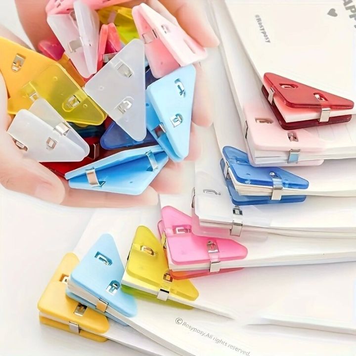 20pcs Creative Triangle Clip Bill Clip Book Paper Corner Clip Binder ...