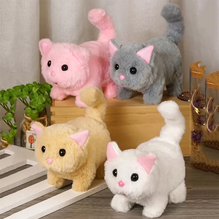 Simulation Interactive Cat Plush Toys Electronic Stuffed Doll Toy ...