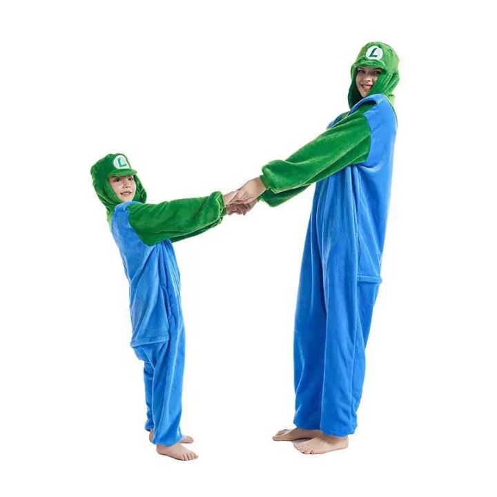 Anime Brothers Cartoon Game Cosplay Costume Anime Figure Luigi One ...