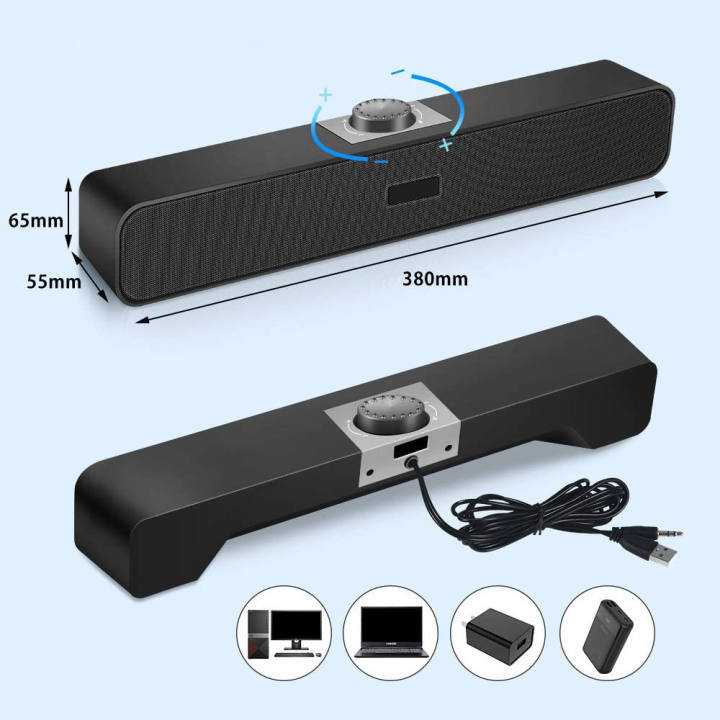 【Bangkok shipping 】pc soundbar wired and wireless Bluetooth speaker USB ...