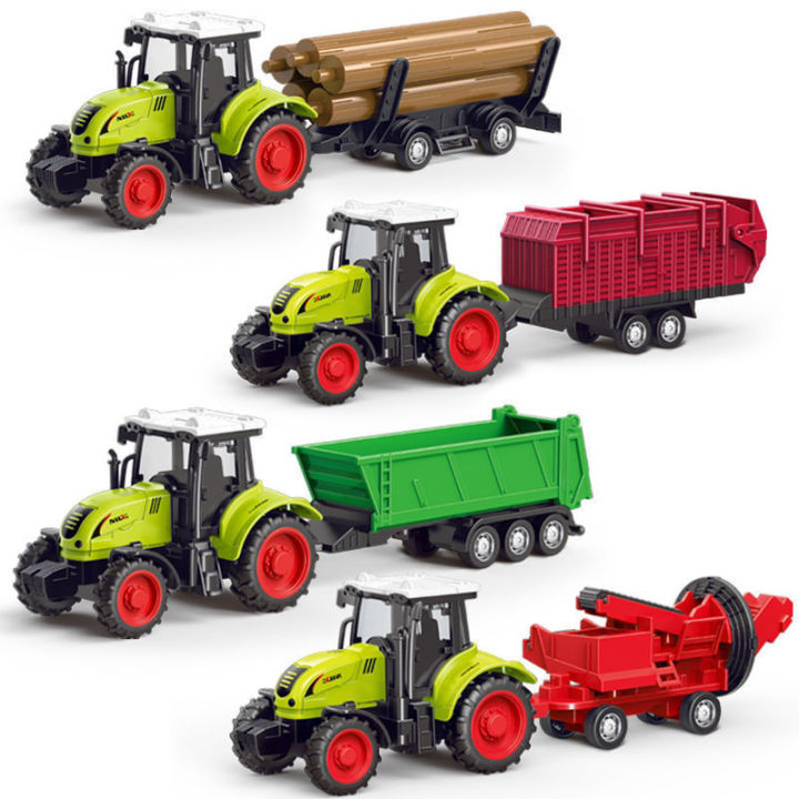 Tractor Inertia Car Farm Tractor Truck Transport Pulverizer Model Baby ...