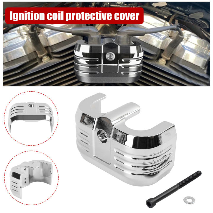 Motorcycle Aluminum CNC Ignition Coil Cover Fit For Harley Softail ...