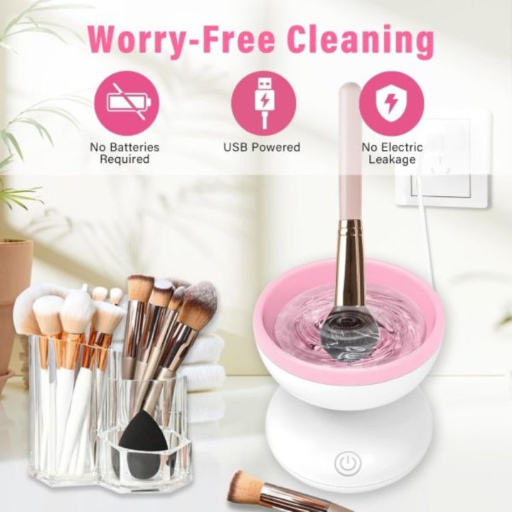 Electric Makeup Brush Cleaner Machine - Automatic | USB Rechargeable ...