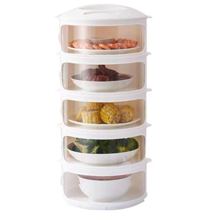 5 Layer Food Storage Cover Multilayer Sliding Door Dish Cover ...