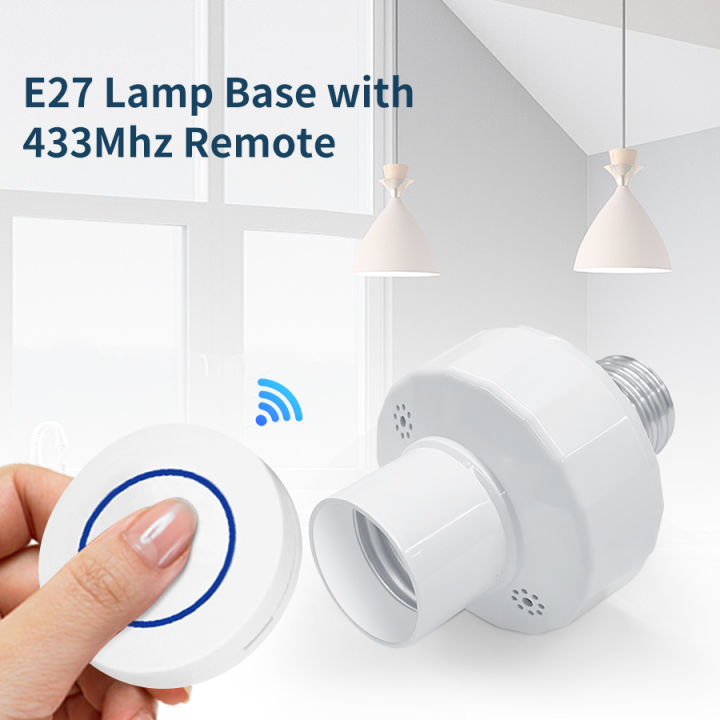 Smart Light Switch RF 433Mhz Led Bulb Holder E27 E26 Lamp Base Socket ...