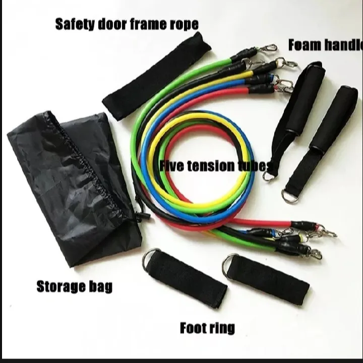 Mall 11 Pcs Resistance Bands Set with Door Anchor, Physical Therapy ...