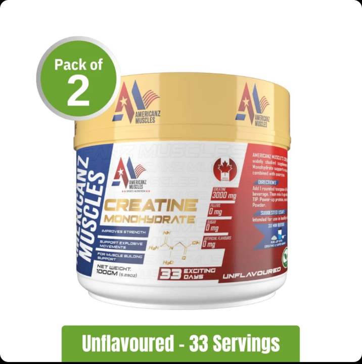 Americanz Muscles Creatine Monohydrate | 33 Servings) - Unflavored ...