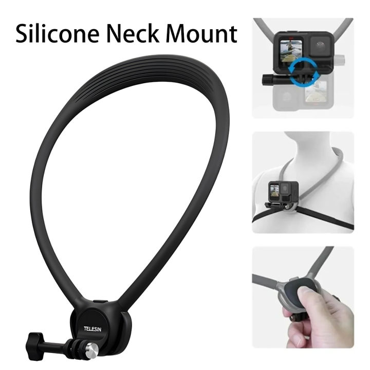 Silicone Neck Mount Soft for Gopro Hero 13 12 11 10 9 8 DJI OSMO Action ...