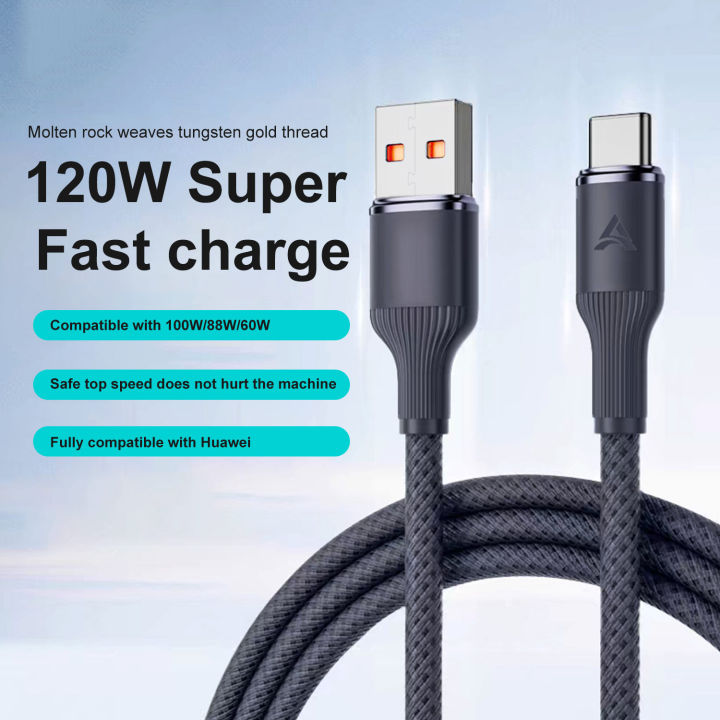 120W USB Type C Cable Fast Charger Cable For Xiaomi POCO f6 x6 pro ...