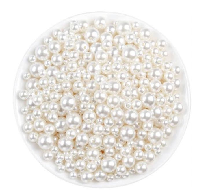 Round Pearl 8mm, 1000-Pieces – offwhite Pearlescent Plastic Crafts and ...