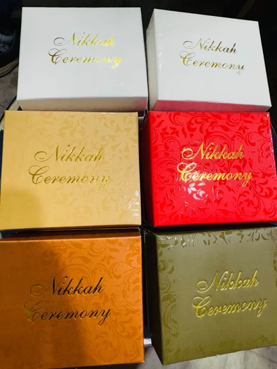 Bid boxes for Nikkah ceremony kum sy kum 6 pcs | Daraz.pk