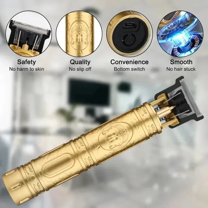 T9 Hair Cutting Machine Vintage Hair Clipper USB Fast Charging Shaver ...