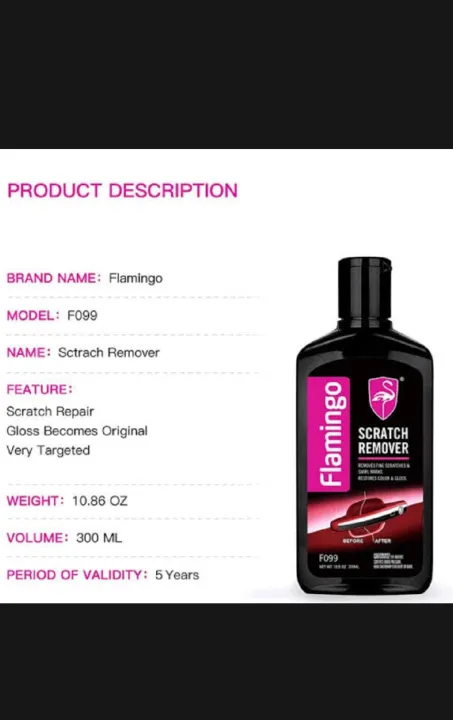 New packing Flamingo Car Scratch Remover for Minor Scratches only ...